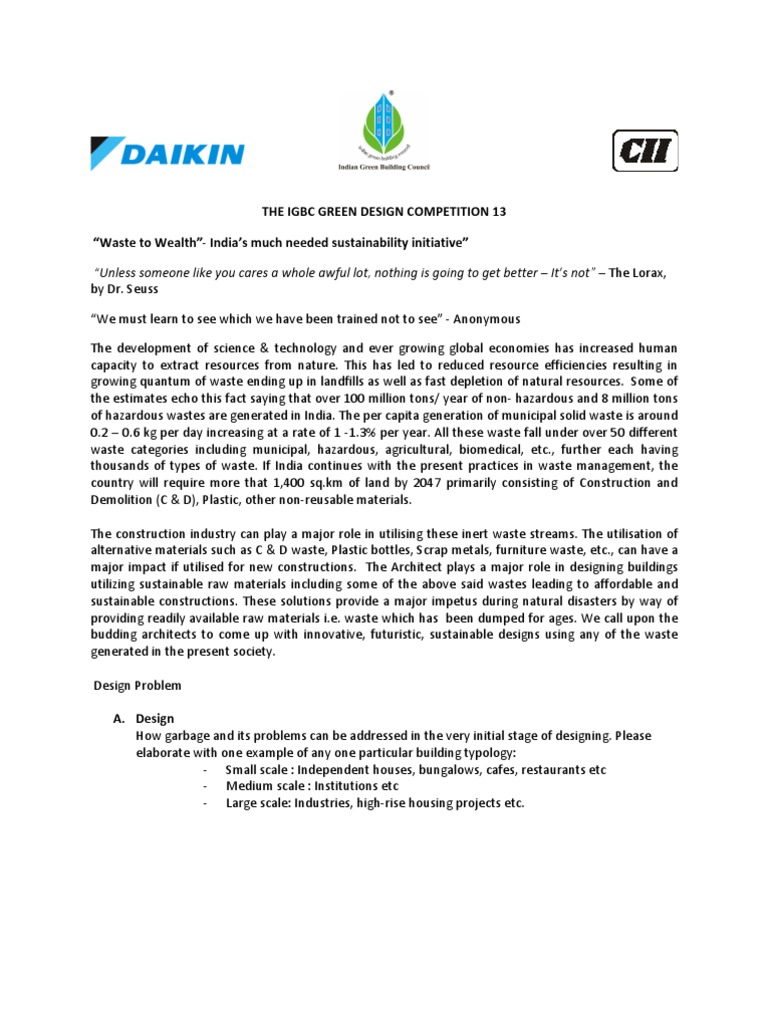IGBC Green Design Competition 13 IGBC Green Design Competition 13 | PDF ...