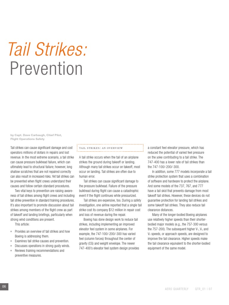 Tail Strikes: Prevention | PDF