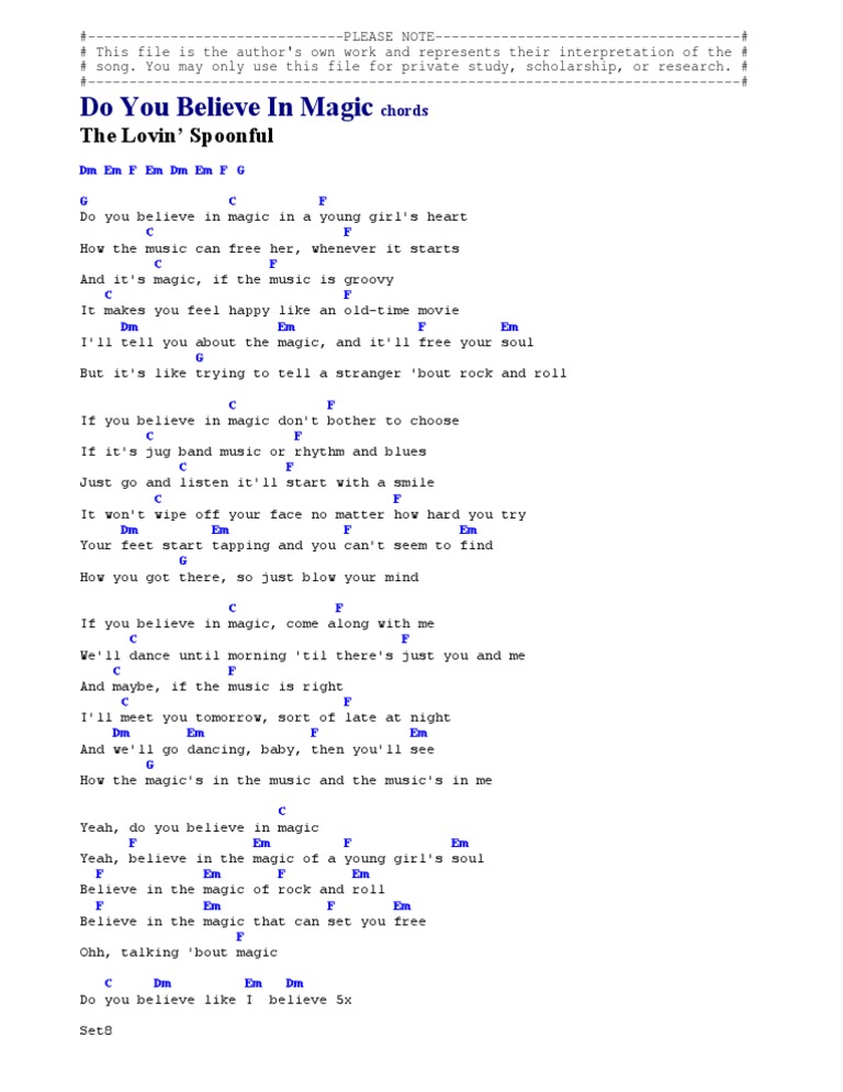 Do You Believe in Magic Music | PDF | Language Arts & Discipline | Art