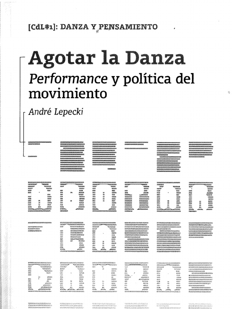 Lepecki Agotar La Danza PDF | PDF Lepecki Agotar La Danza PDF | PDF