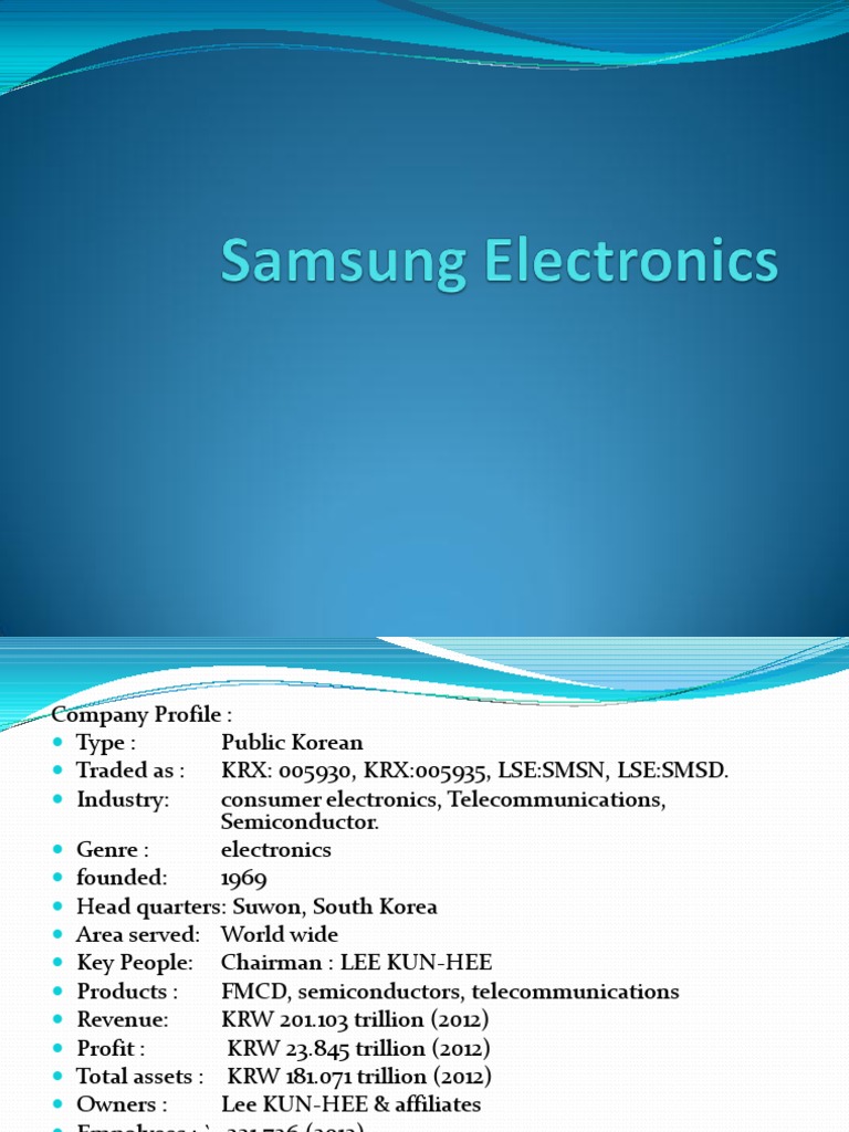 Samsung Electronics | PDF | Samsung | Samsung Electronics