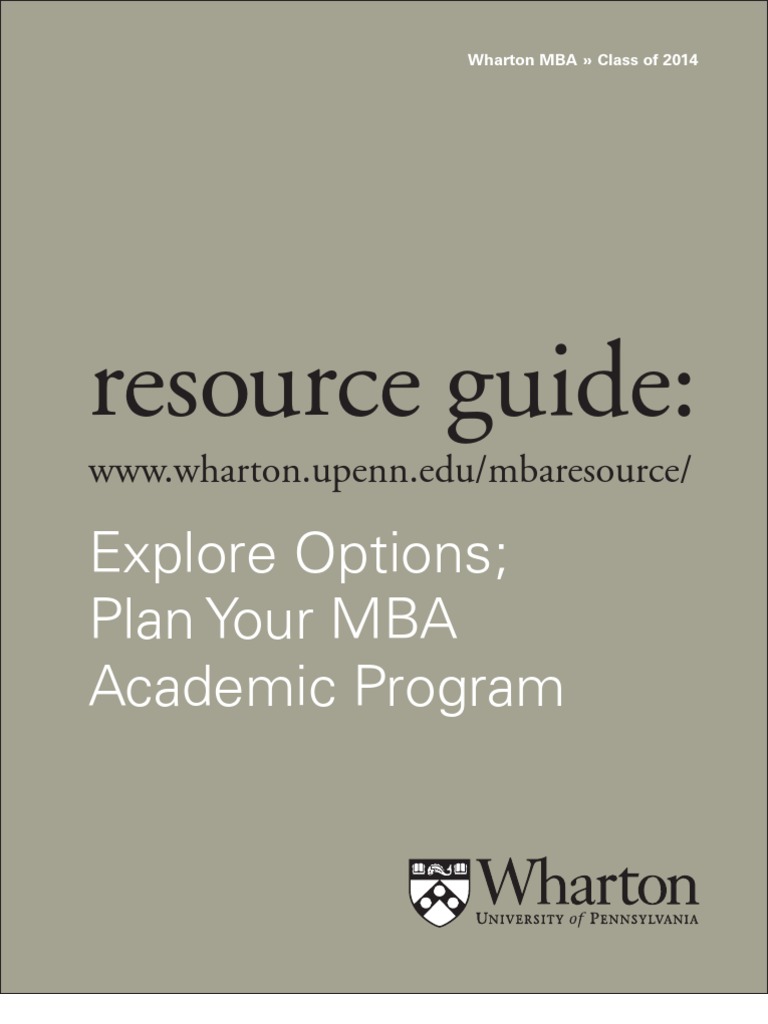 Resource Guide:: Explore Options Plan Your MBA Academic Program | PDF ...