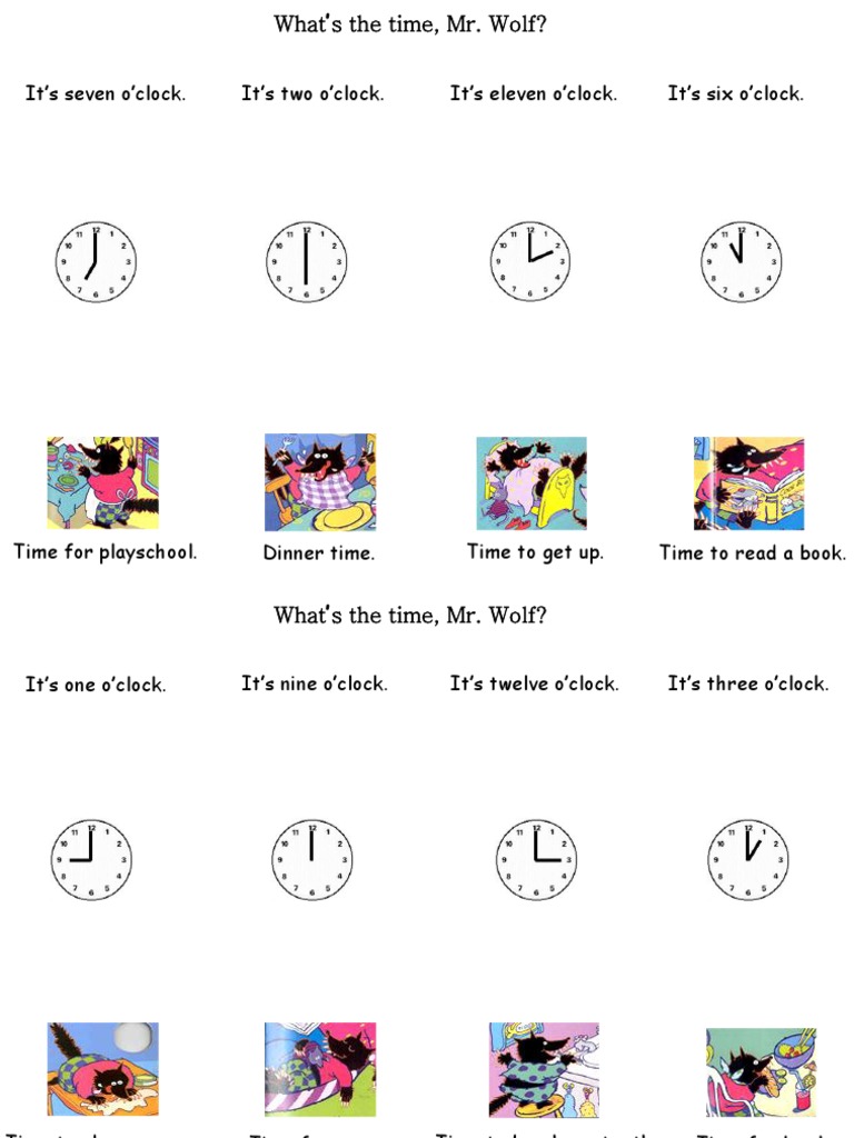 What's the Time, Mr. Wolf? Activities | PDF
