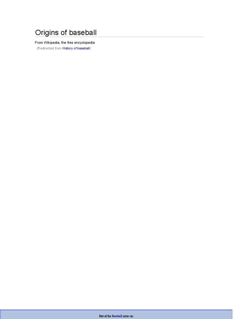 Invention of The Game-BASEBALL | PDF | Ball Games | Athletic Sports