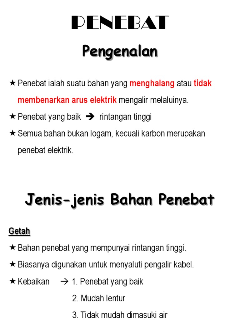 Bahan Penebat | PDF