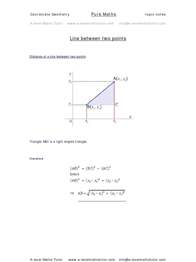 Coordinate Geometry Basics for A-Level | PDF