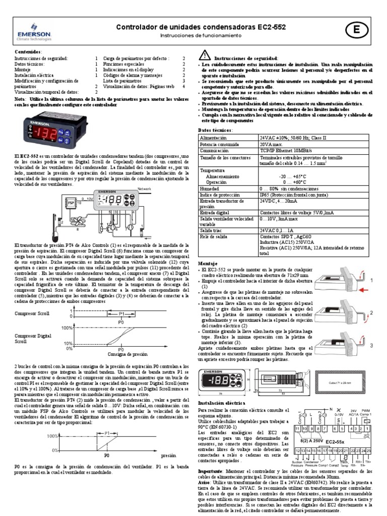 Controlador de Unidades Condensadoras EC2-552 | PDF | Dirección IP | Archivo de computadora