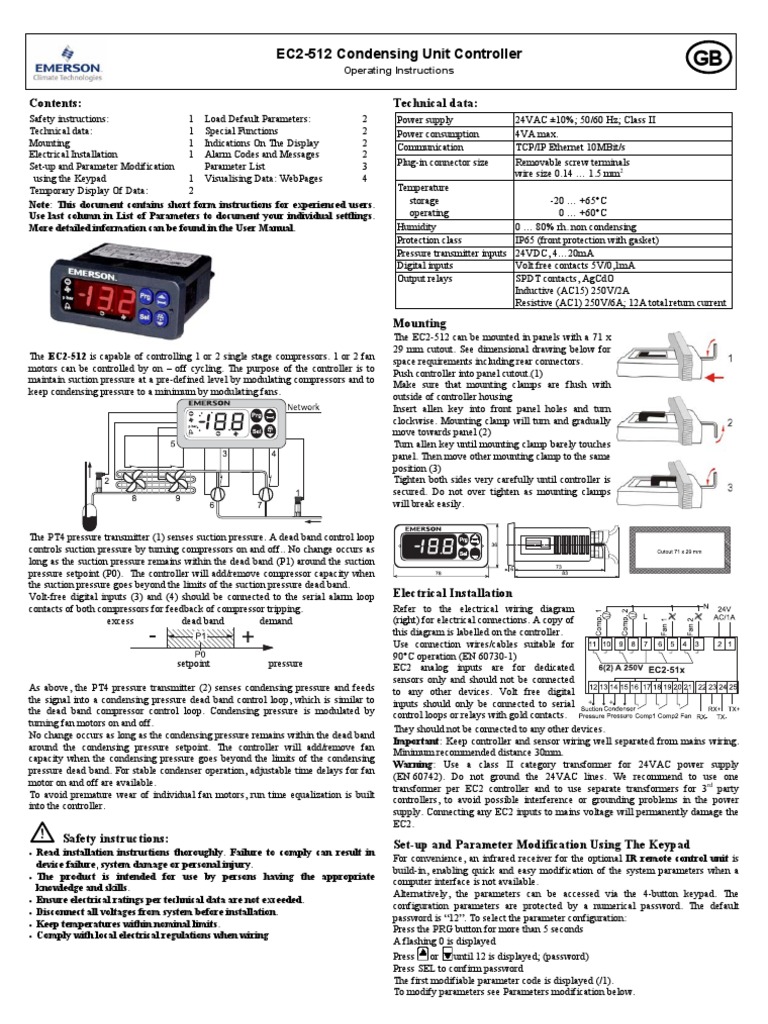 EC2-512 Condensing Unit Controller | PDF | Ip Address | Port (Computer Networking)