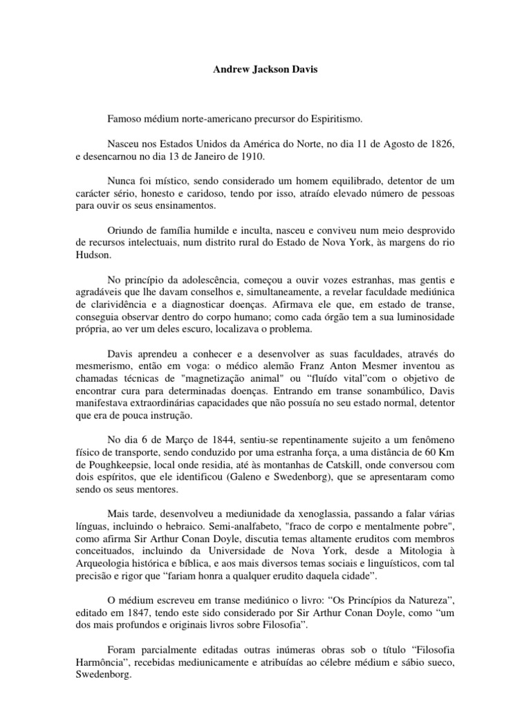 Andrew Jackson Davis PDF | PDF | Religião e Espiritualidade