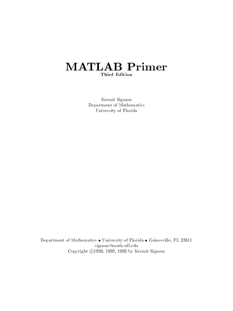 Primer Pdf Matrix Mathematics Cartesian Coordinate System
