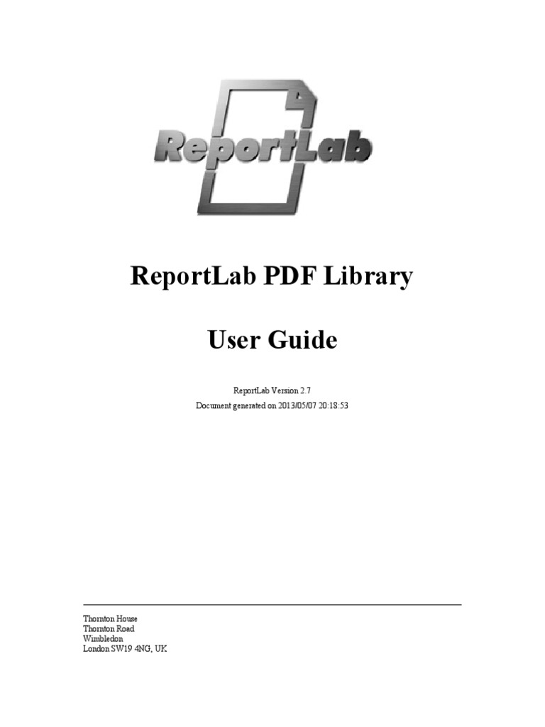 Reportlab Userguide PDF | PDF | File Format | Rgb Color Model