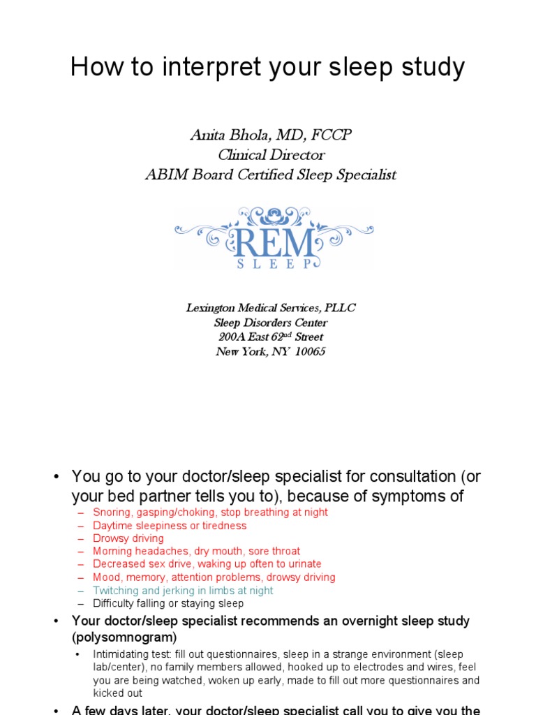 Interpreting Sleep Study | PDF | Sleep | Sleep Apnea