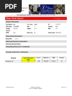 Moderate Sleep Apnea Report Sample | PDF | Sleep | Animal Physiology