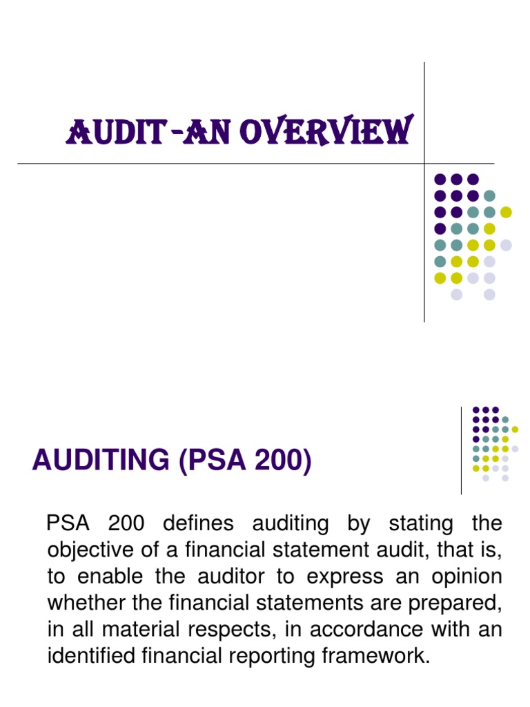 Auditing Overview Powerpoint | PDF | Financial Audit | Audit