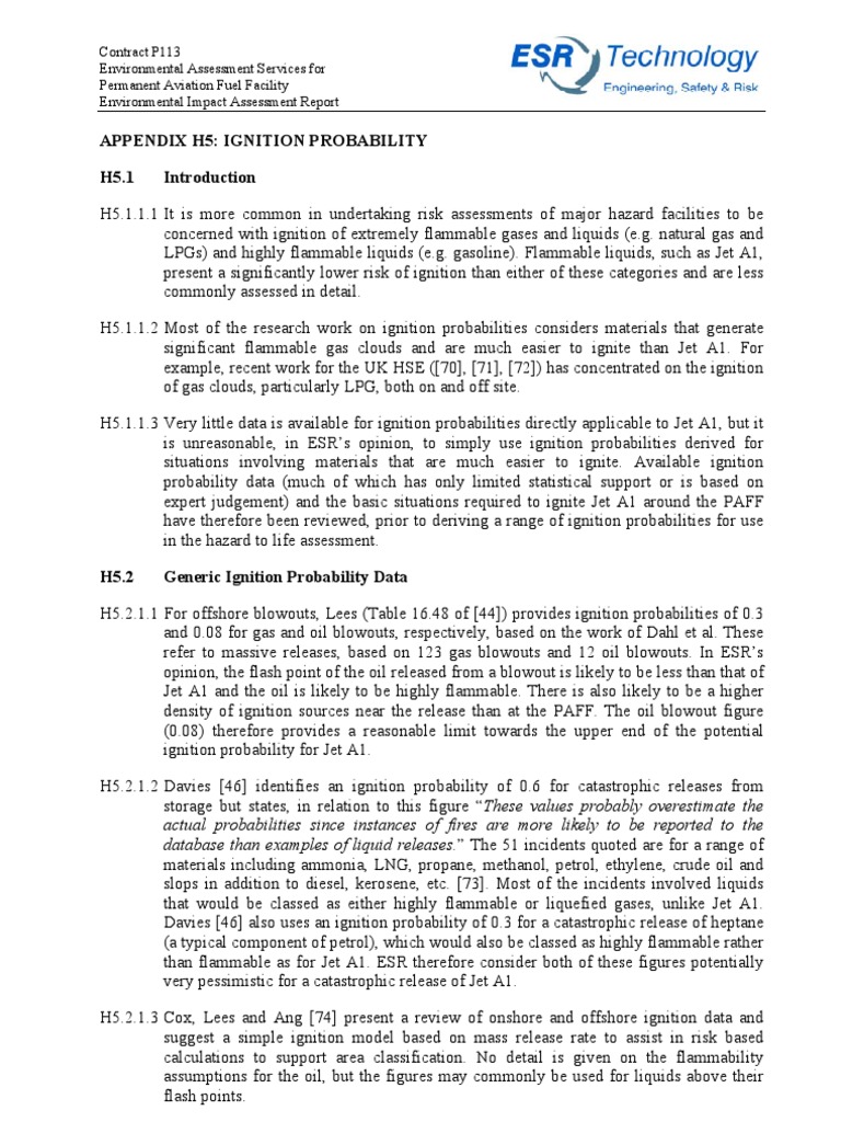 Ignition Probability Assessment for Jet A1 | PDF | Chemistry | Materials
