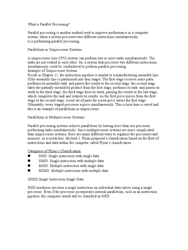 What Is Parallel Processing | PDF | Parallel Computing | Central Processing Unit