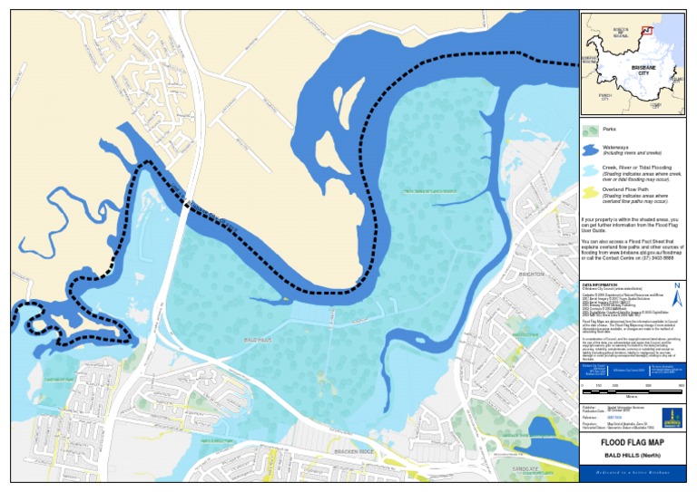 Flooding Bald Hills North Flood Flag Map | Earth & Life Sciences ...