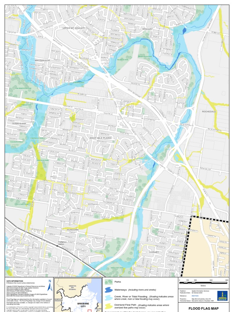 Flooding Eight Mile Plains Flood Flag Map | PDF | Visualization ...