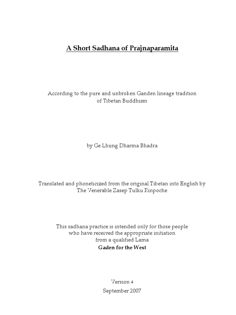 Prajnaparamita 04 | Download Free PDF | Tibetan Buddhism | Religious Comparison