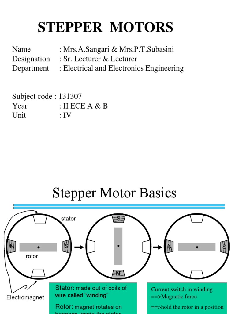 Stepper Motor Construction and Its Functions | PDF | Electric Motor ...