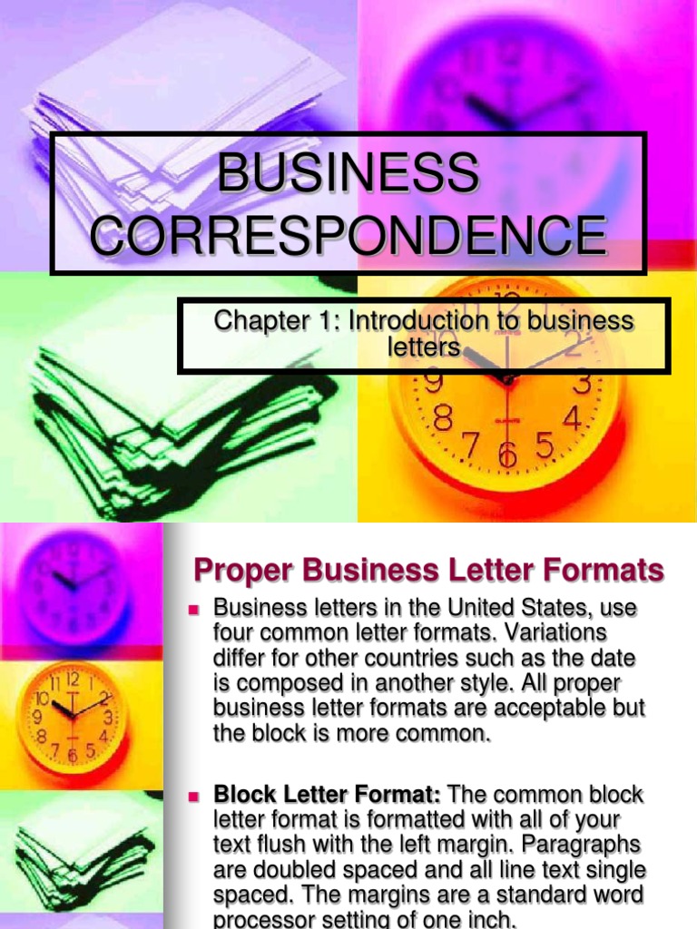 Business Letter Formats Explained | PDF | Paragraph | Written Communication