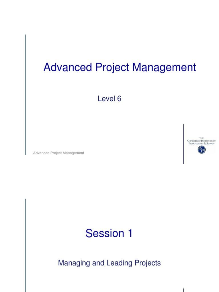 Advanced Project Management-Ppts | PDF | Project Management | Leadership