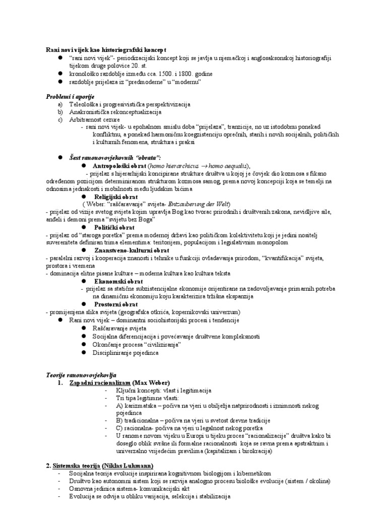 Rani Novi Vijek | PDF