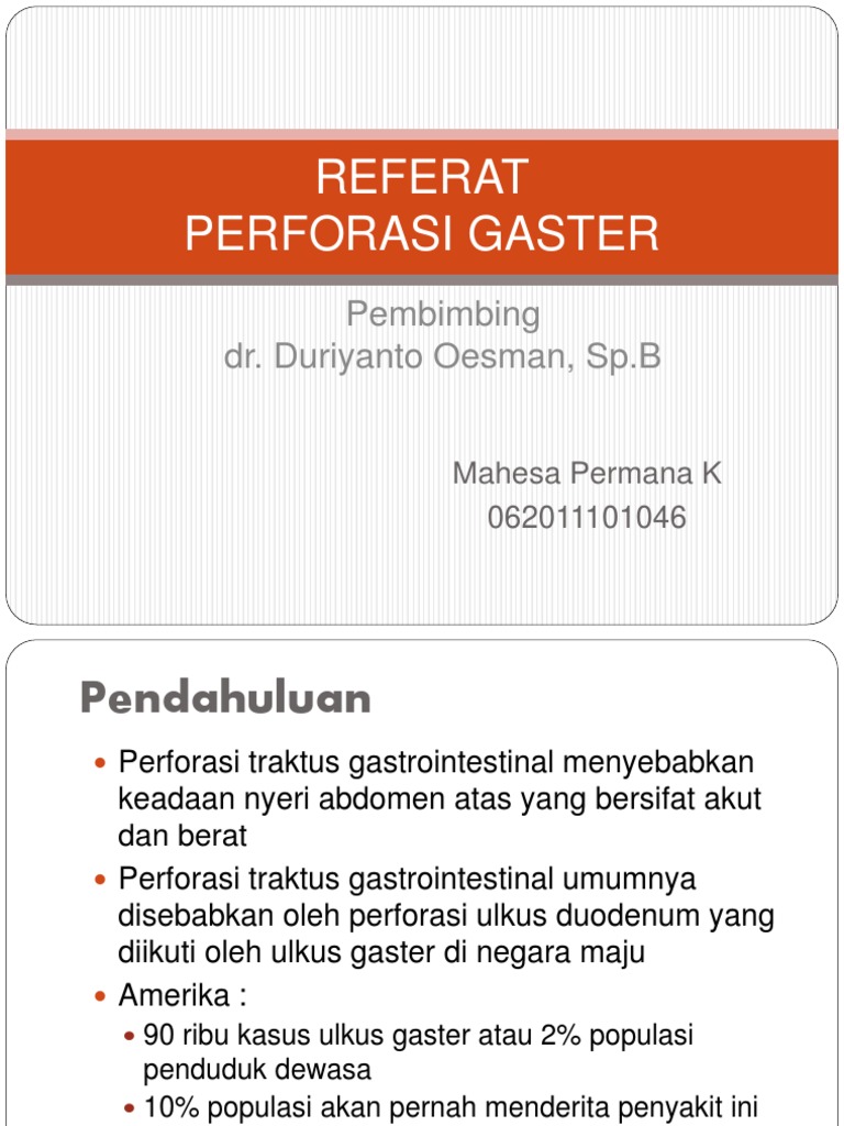 Perforasi Gaster | PDF