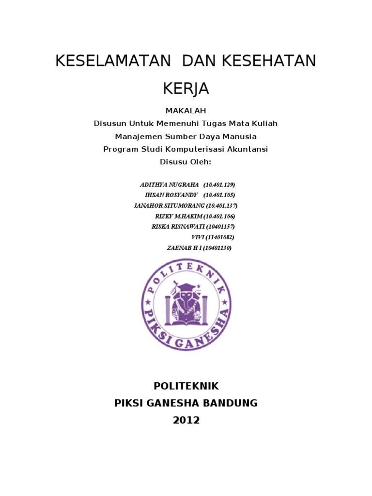 K3 (Keselamatan Dan Keehatan Kerja) | PDF | Komputer