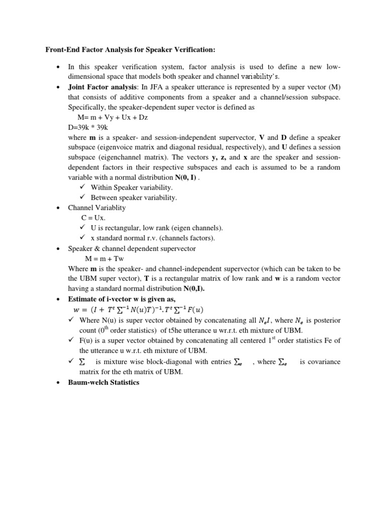 Front-End Factor Analysis for Speaker Verification: A Comparison of Joint Factor Analysis and I ...