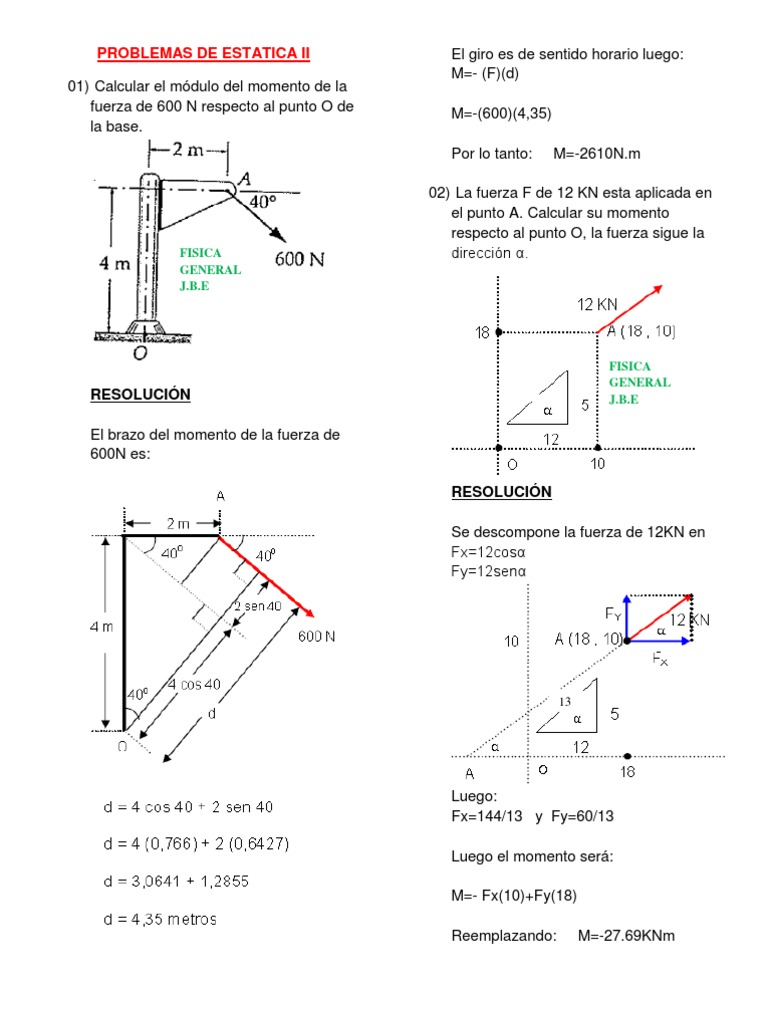 Momento Fisica Estatica II