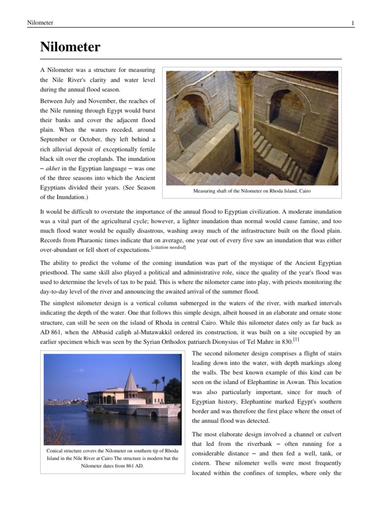 Nilometer PDF | PDF | Water | Disaster And Accident