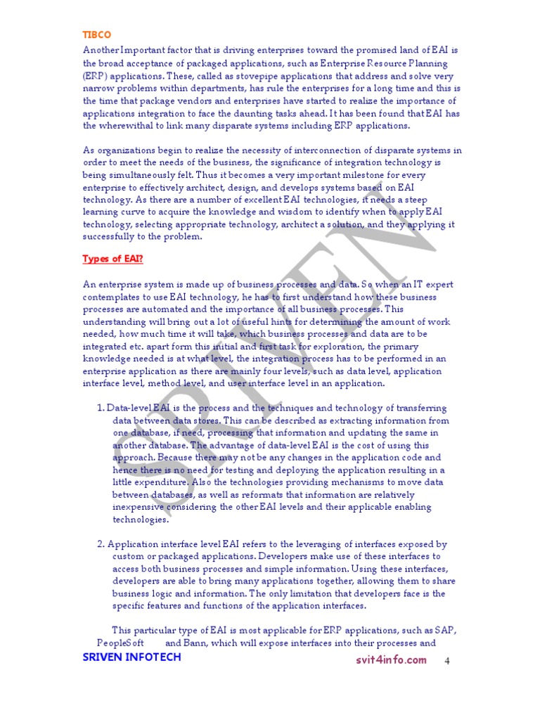 TYPES of EAI and Scenarios | PDF | Application Programming Interface ...
