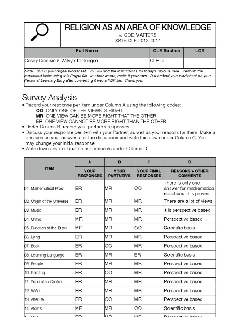 CLE Worksheet 2 With Answers | PDF | Cognition | Cognitive Science