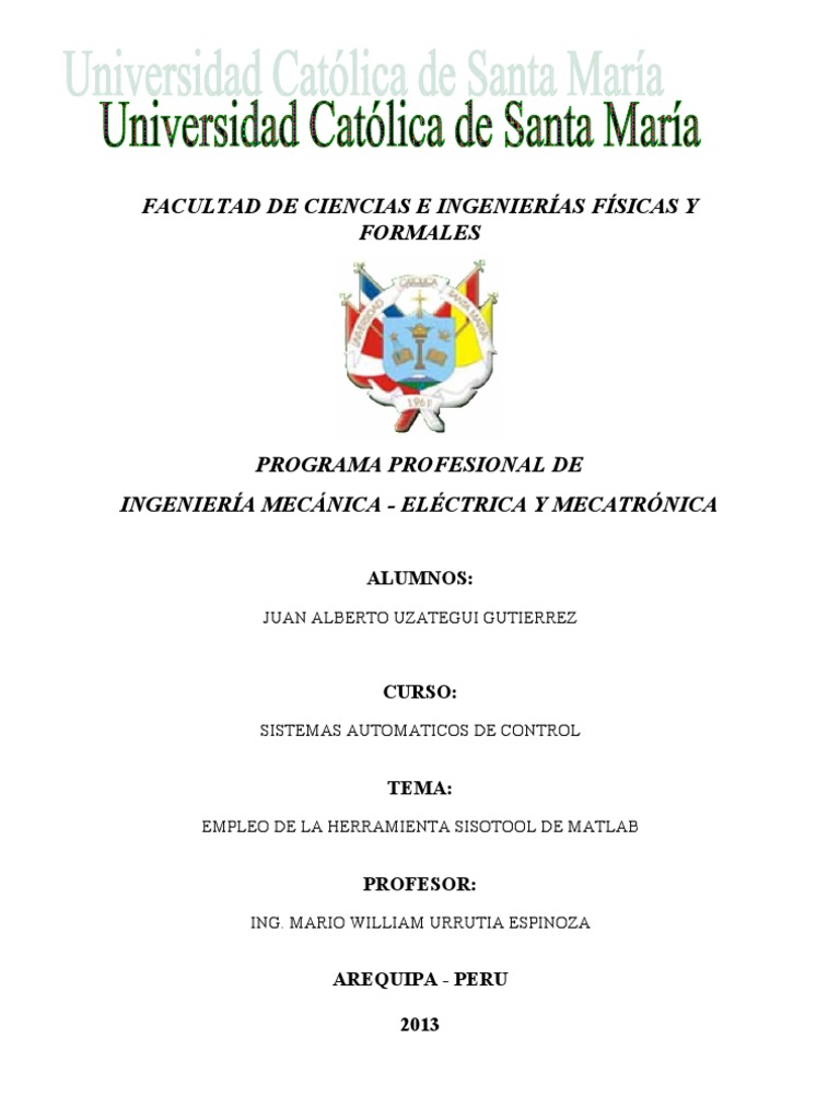 Uso de SISOTOOL para Diseño de Controles | PDF | Condensador | Integral