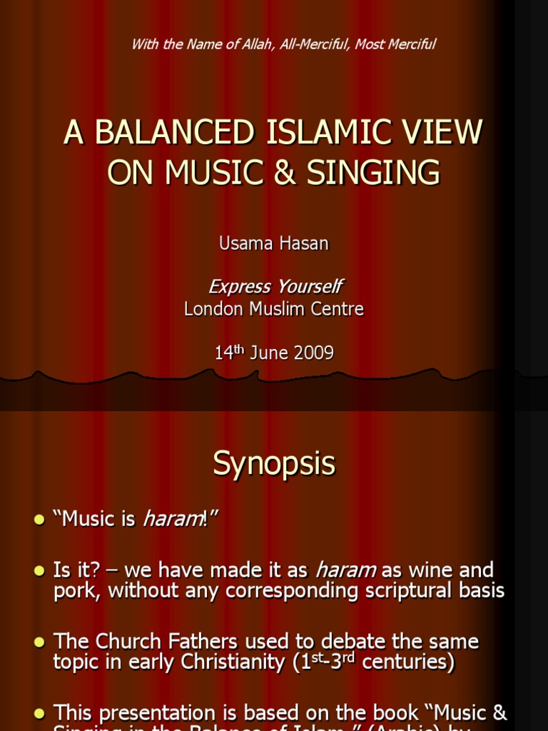 A Balanced Islamic View On Music and Singing | PDF | Umar | Muhammad
