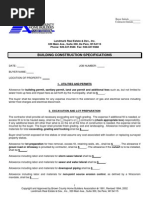 Sample Construction Specifications | Framing (Construction) | Concrete