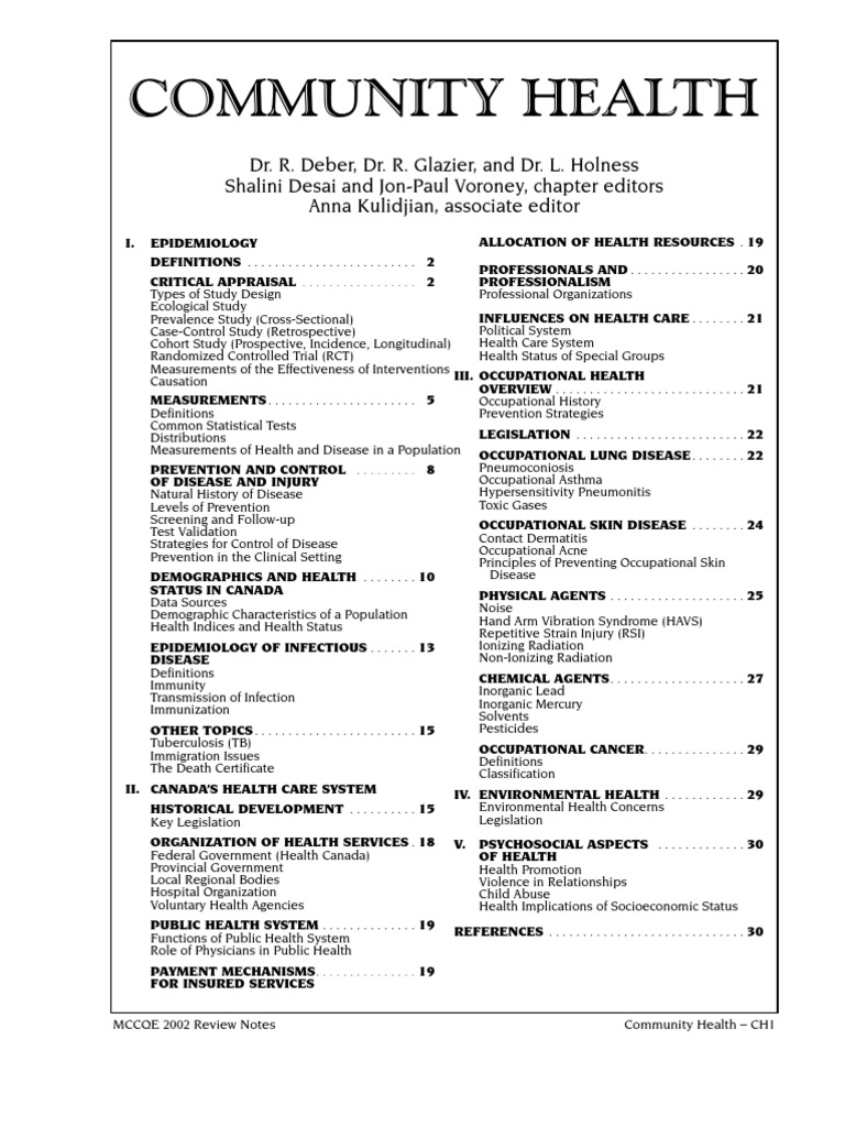 Community Health | PDF