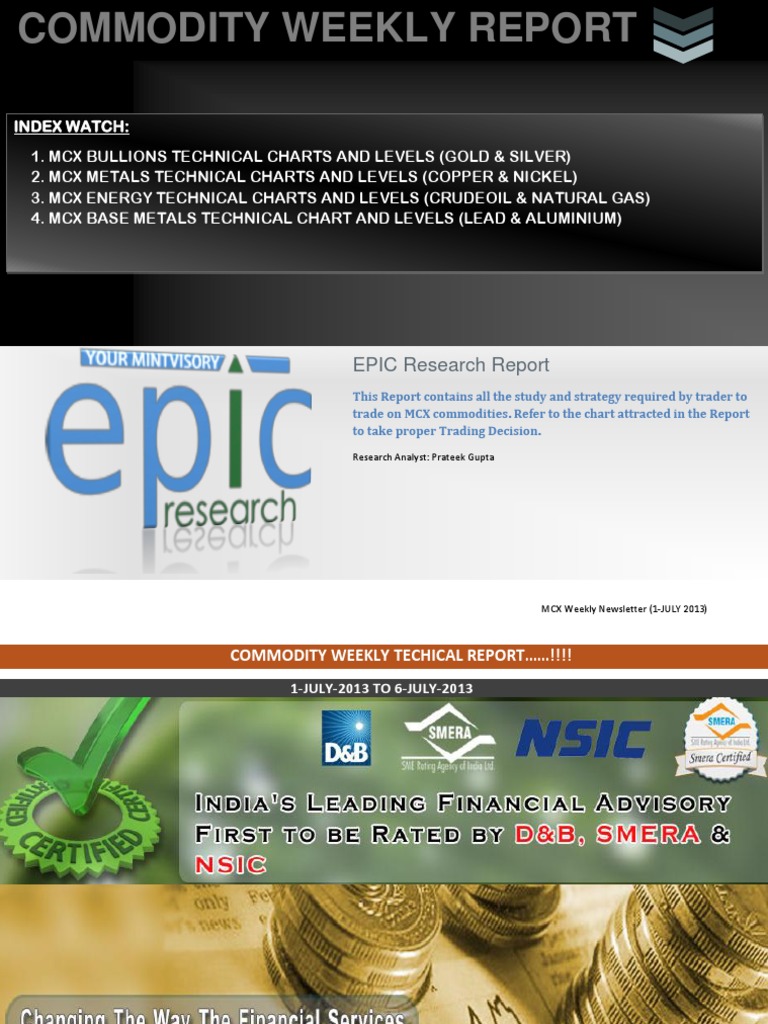 Weekly-Commodity-Report 01 JULY 2013 | PDF | Day Trading | Stocks