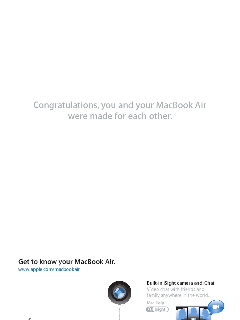 MacBook Air 13-Inch Users Guide | PDF | Technology & Engineering