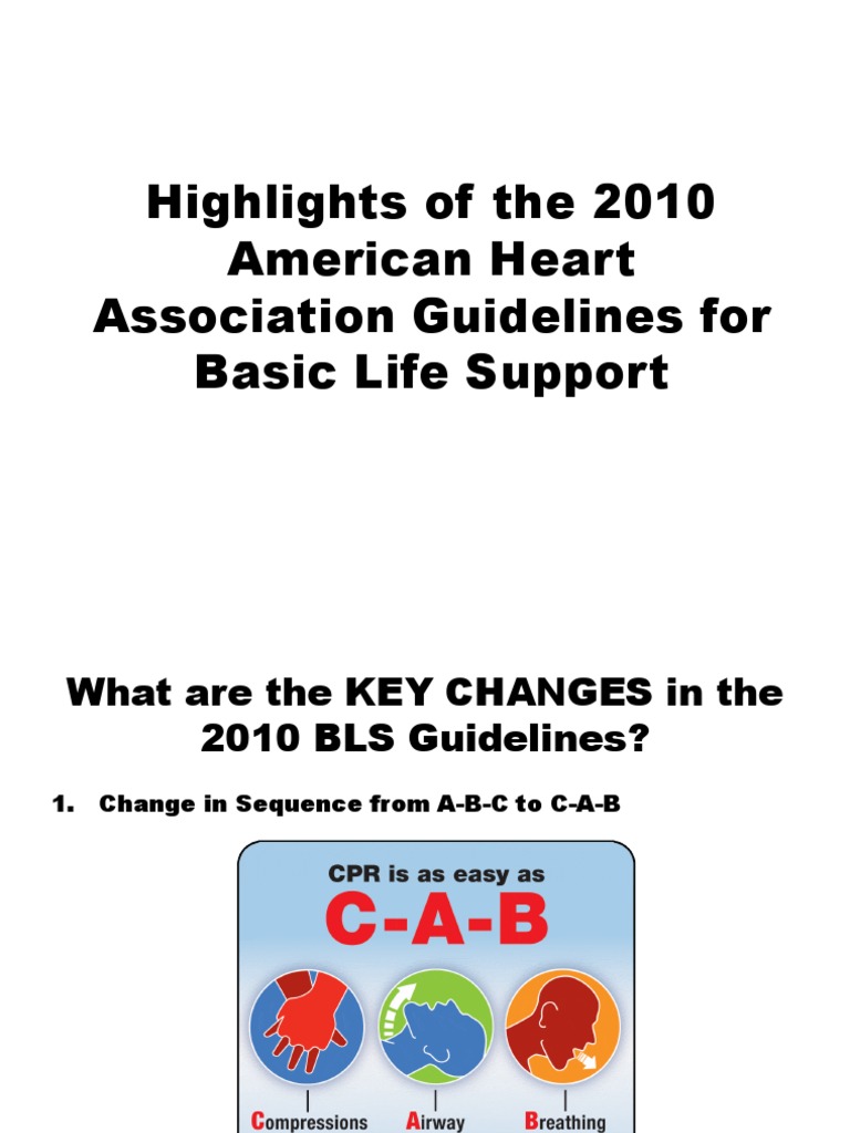 Summary of Key BLS Components for Adults Children and Infant ...