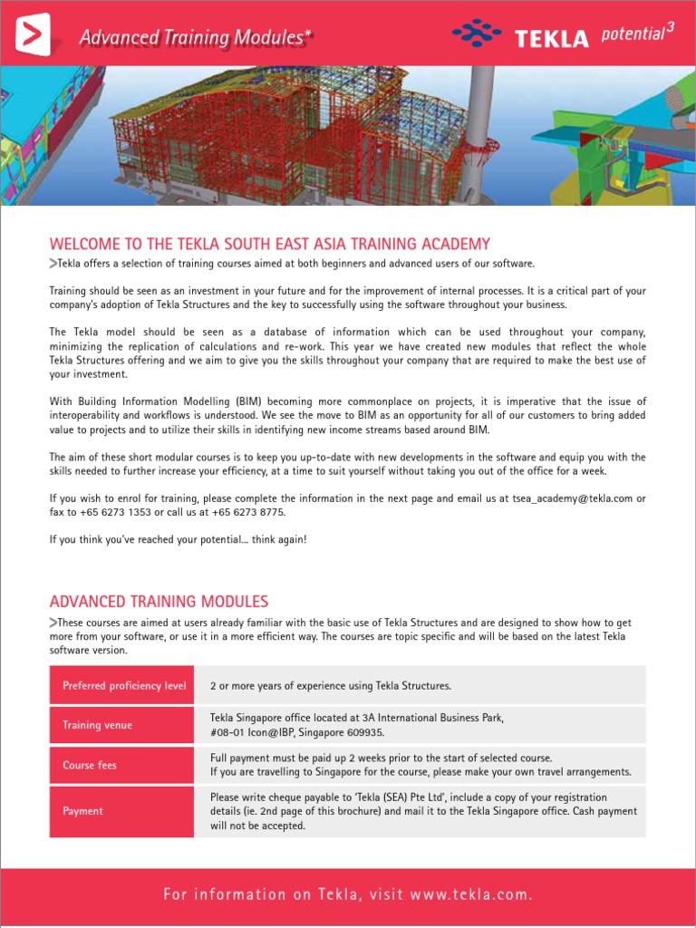NEW Tekla Advanced Module 2pp Brochure - Low Res | PDF | Building Information Modeling ...