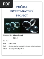 Optical Instruments Class 12 Investigatory Report | PDF | Eye | Microscope