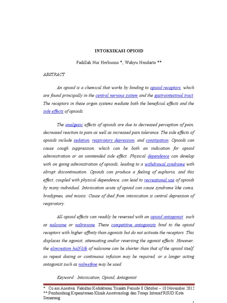 Intoksikasi Opioid | PDF