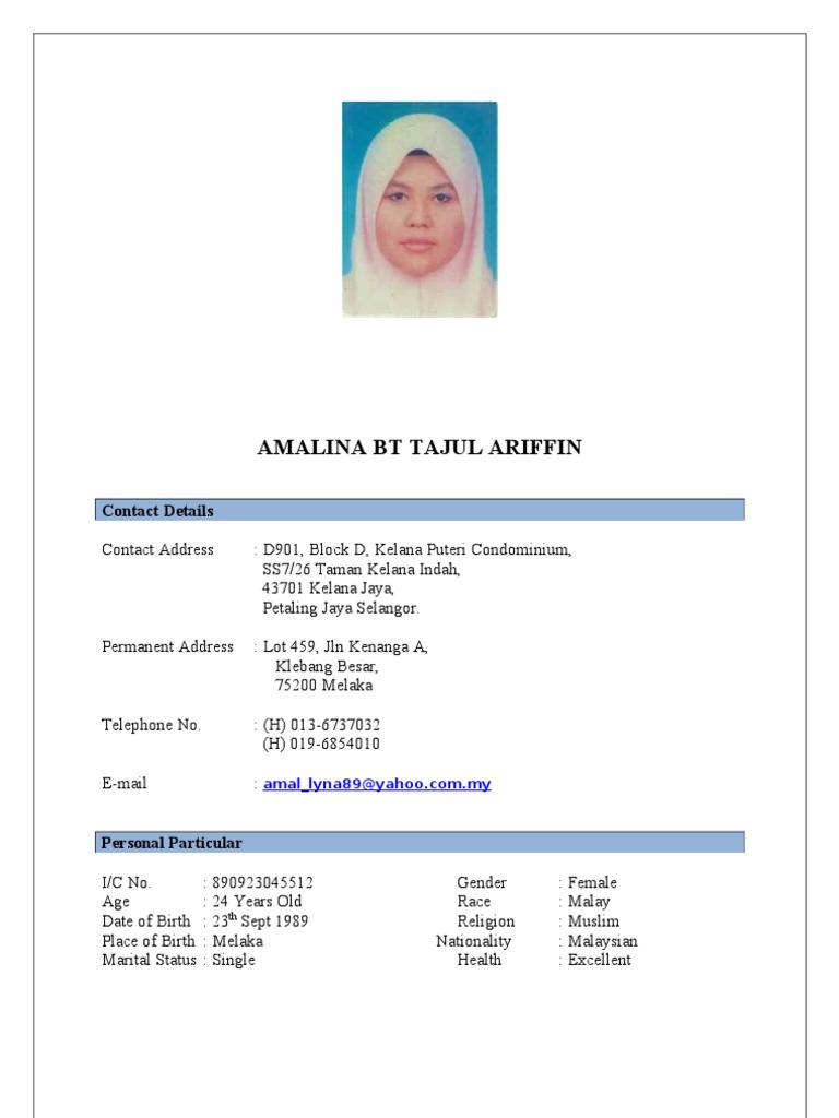 Amal Resume | PDF | Malaysia | Business