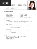 Curriculum Vitae Sample Ojt | PDF | Résumé