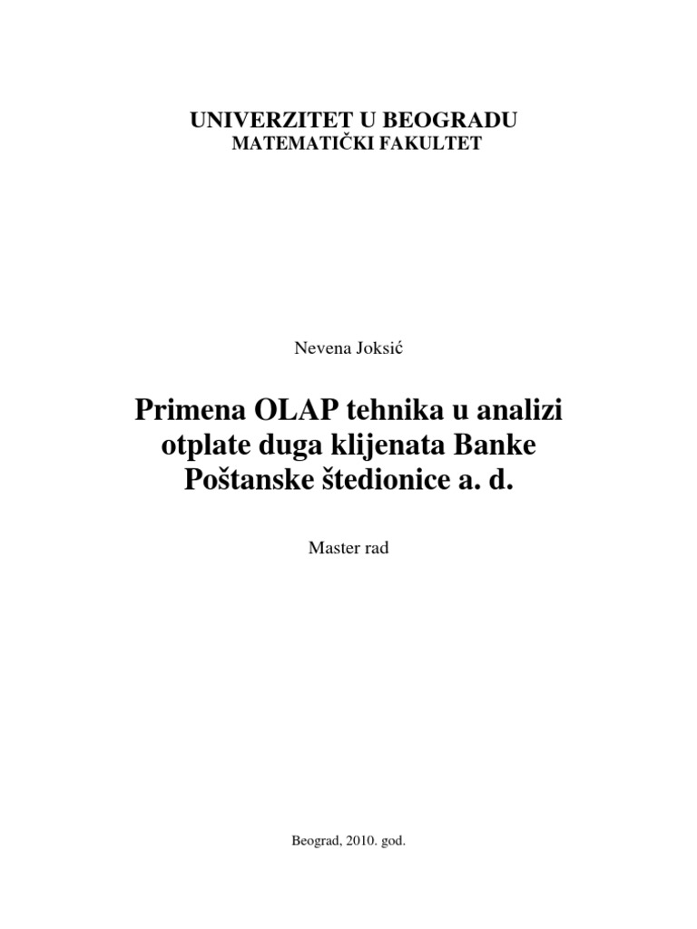 Primena OLAP | PDF