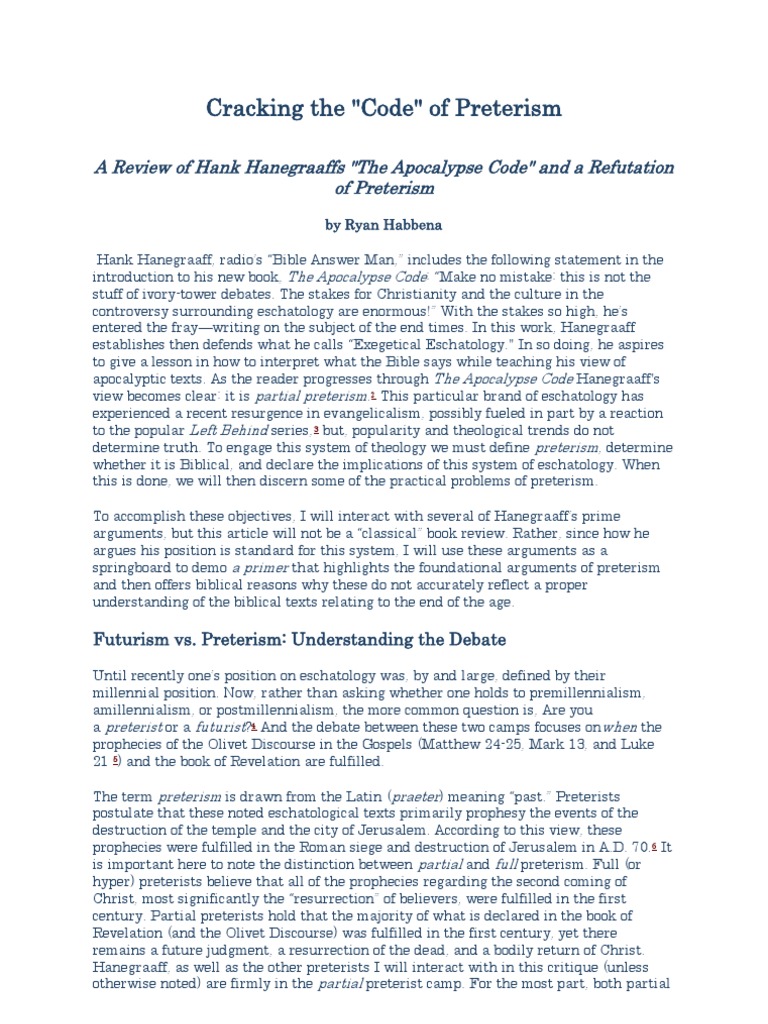 Cracking The Code | PDF | Christian Eschatology | Second Coming