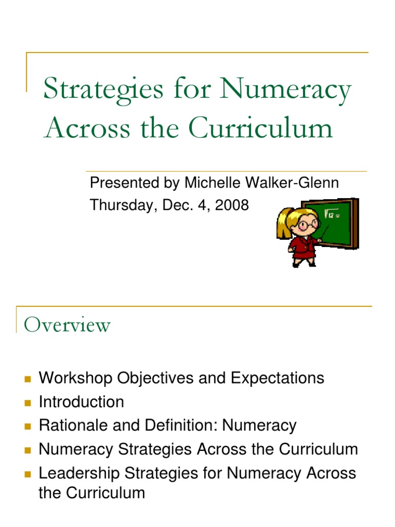 Numeracy Strategies for Educators | PDF | Literacy | Teaching Mathematics