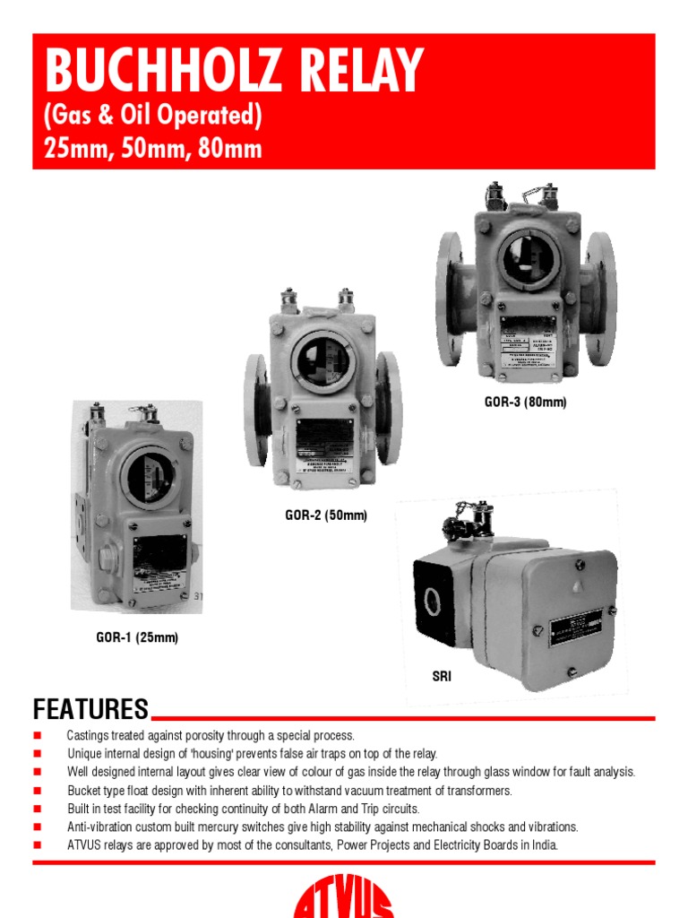 Bucholz Relay | PDF | Relay | Transformer